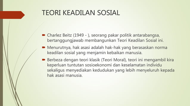 Teori, sejarah dan perkembangan hak asasi manusia | PPTX