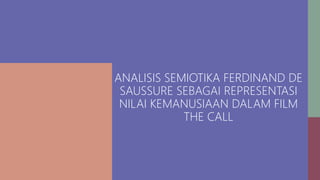 FERDINAND De Saussure | PPTX