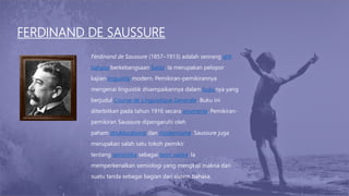 FERDINAND De Saussure | PPTX