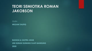Teori Semiotika Jakobson.pptx kanjut hencet | PPTX
