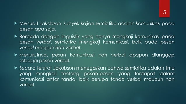 Teori Semiotika Jakobson.pptx kanjut hencet | PPTX