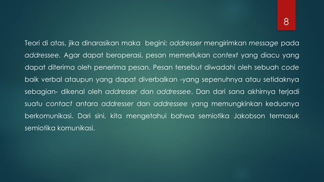 Teori Semiotika Jakobson.pptx kanjut hencet | PPT