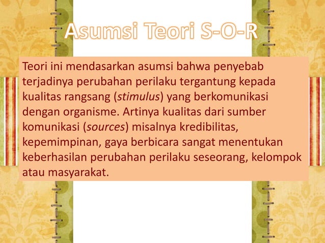 Stimulus Organism Response Theory | PPTX