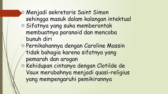 MATERI TEORI SOSIAL BUDAYA KLASIK AUGUSTE COMTE | PPT