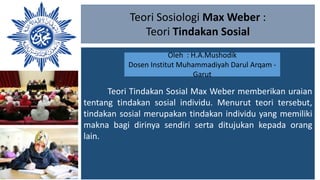 Teori Sosiologi Agama Max Weber. Mata Kuliahpdf | PDF