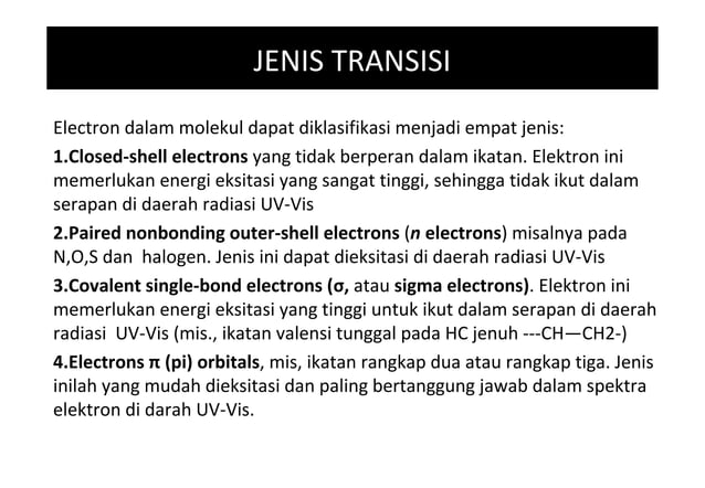 kimia Farmasi Analisis spektro UV Vis | PPT