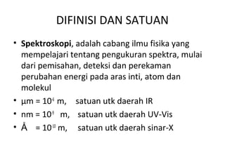 kimia Farmasi Analisis spektro UV Vis | PPT