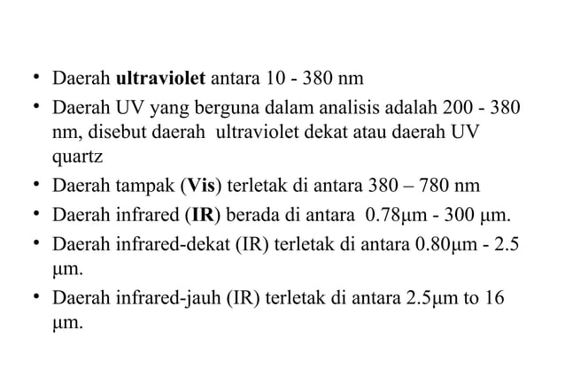kimia Farmasi Analisis spektro UV Vis | PPT