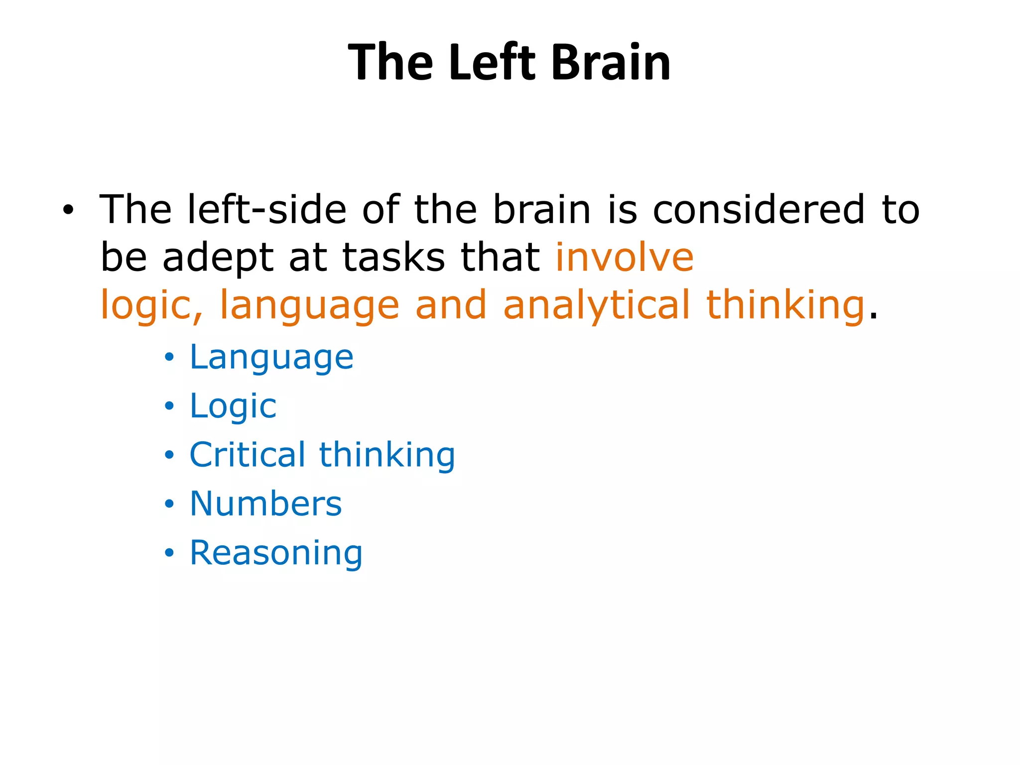 Teori split brain (roger sperry) | PPT