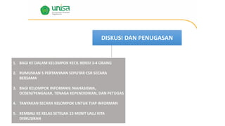 TEORI - TEORI PENDUKUNG CSR | PPT