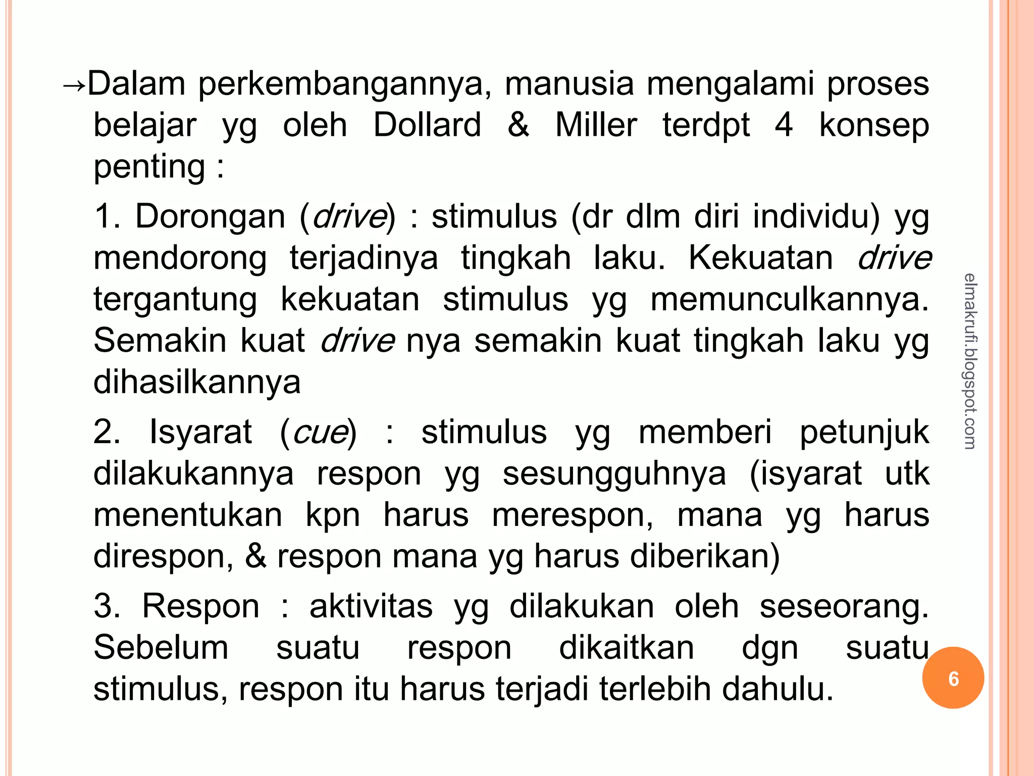 Teori stimulus respon hull, dollard & miller | PPTX