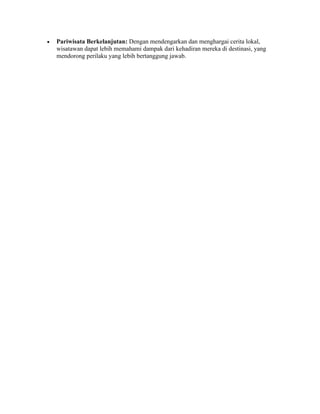 Model Teori Storytelling dalam Pariwisata | PDF