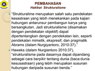 Teori strukturalisme prosa fiksi | PPTX