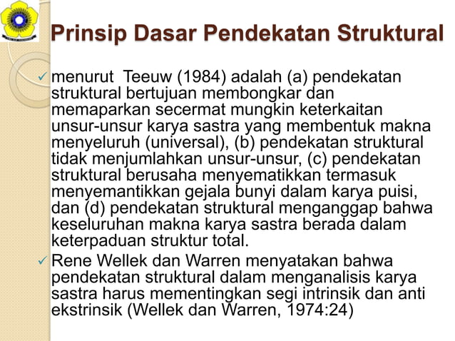 Teori strukturalisme prosa fiksi | PPTX