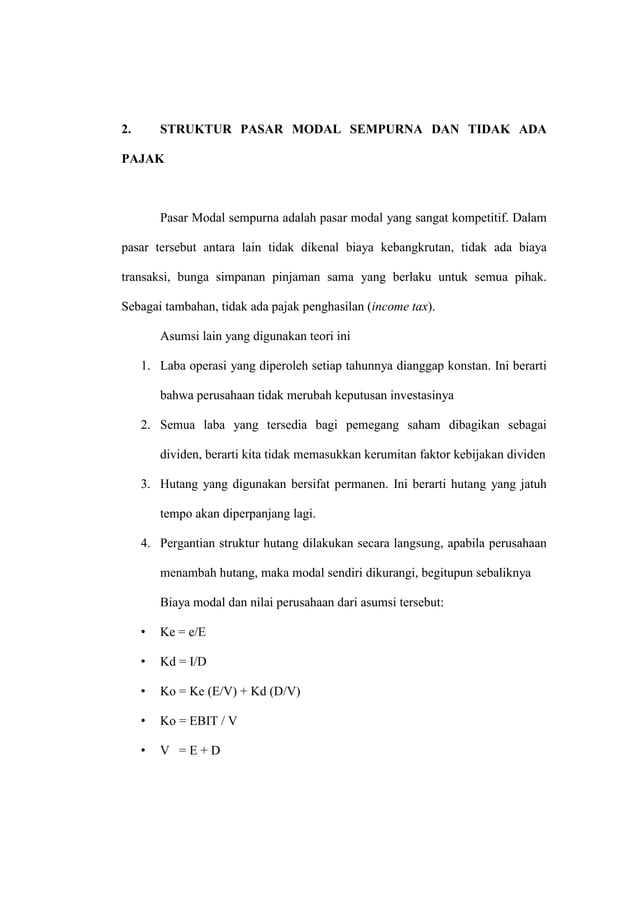 Teori struktur modal | PDF