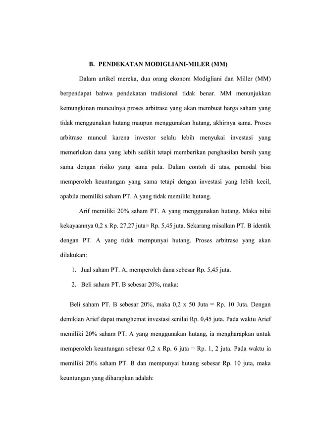 Teori struktur modal | DOCX