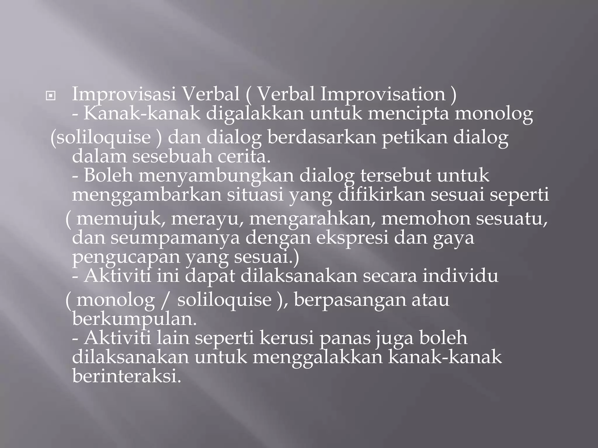 Teori tentang improvisasi | PPTX