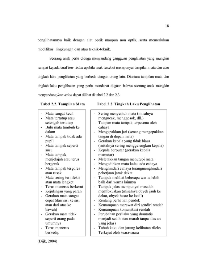 Teori tentang low vision | PDF