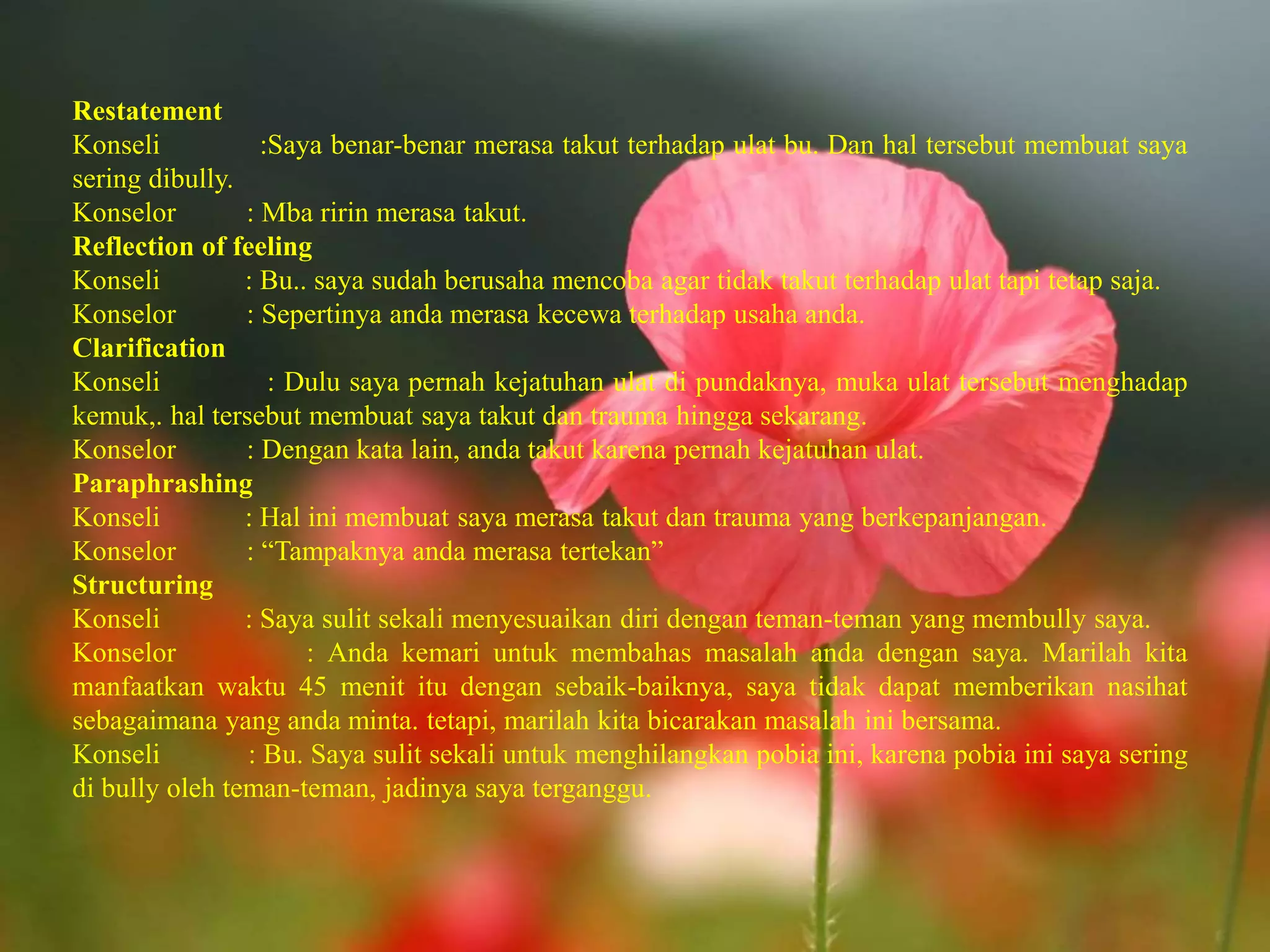 Teori teori konseling | PPTX