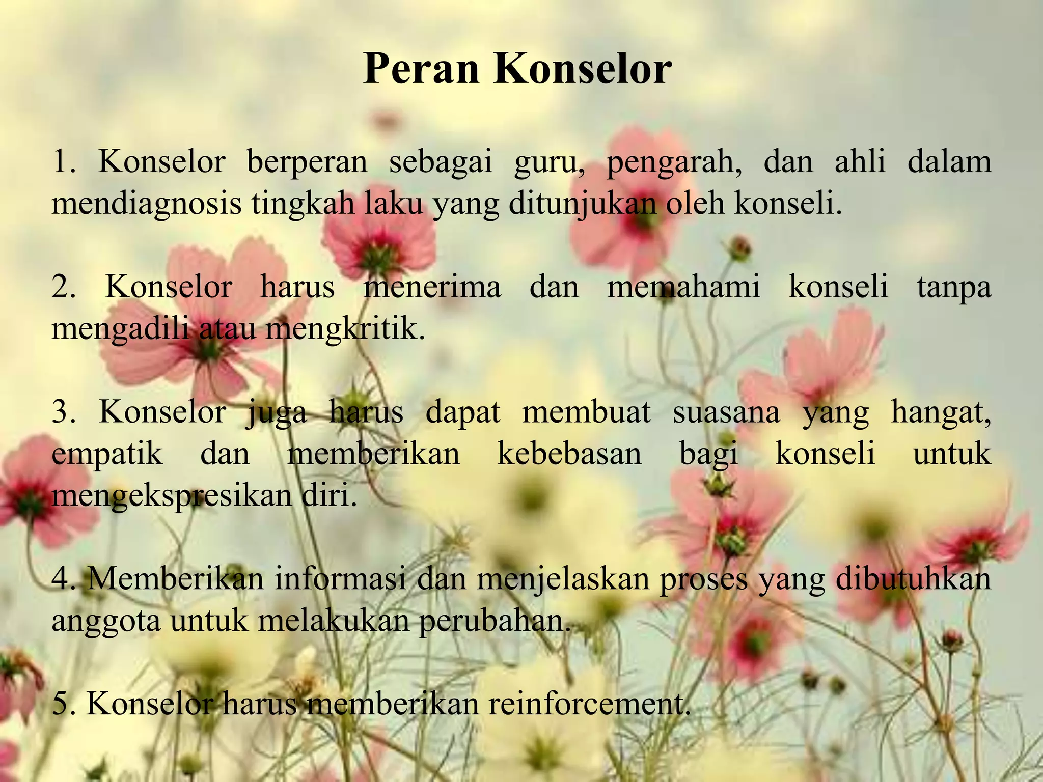 Teori teori konseling | PPTX