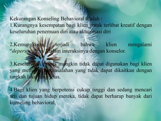 Teori teori konseling | PPTX