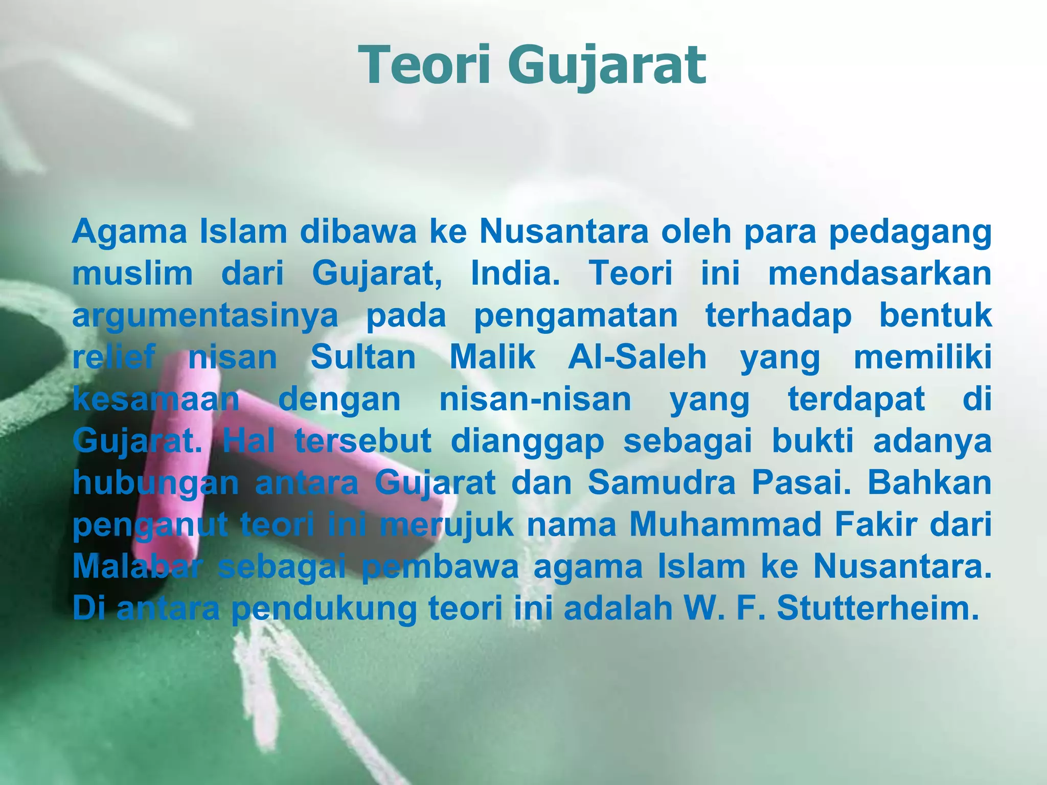 Teori – teori masuknya islam ke nusantara | PPTX