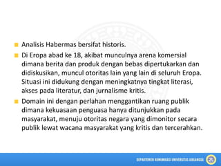 Teori Tindakan Komunikatif dan Public Sphere Jurgen Habermas | PDF