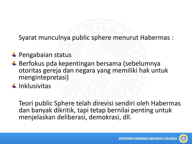 Teori Tindakan Komunikatif dan Public Sphere Jurgen Habermas | PDF