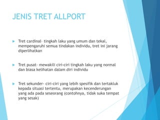 Teori tret allport | PPTX