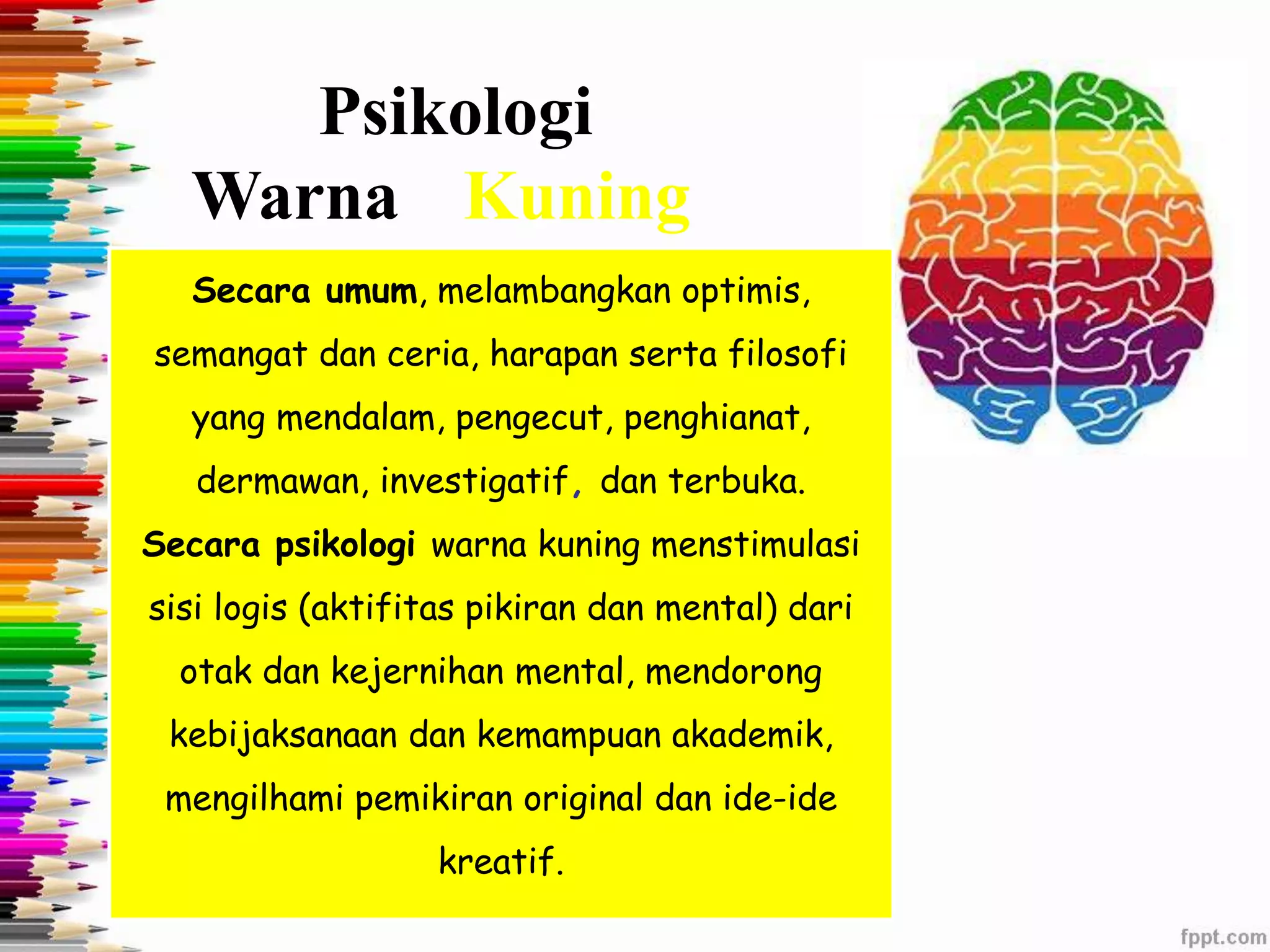Teori warna & psikologis warna | PPTX