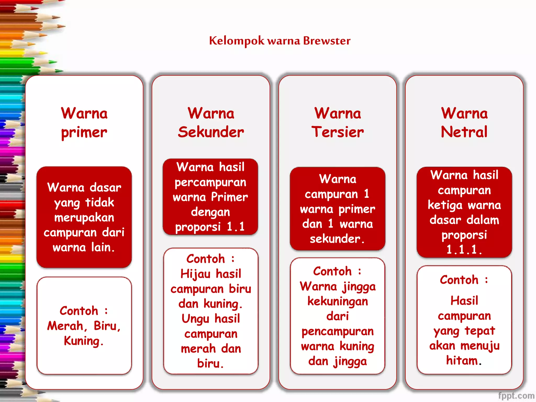 Teori warna & psikologis warna | PPTX