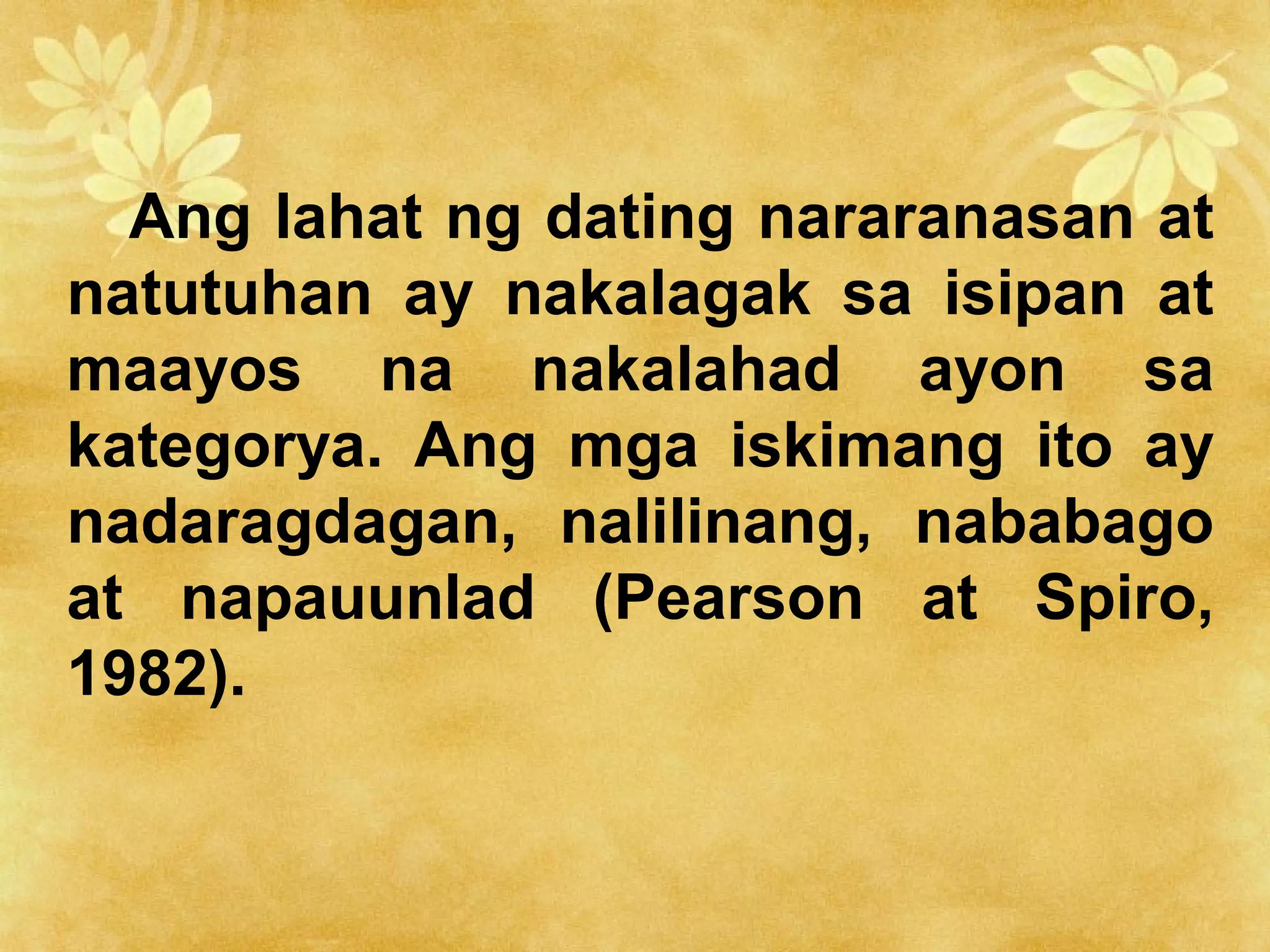 Teorya at pananaw sa pagtuturo ng pagbasa final | PPT