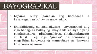 TEORYANG BAYOGRAPIKAL | PPTX