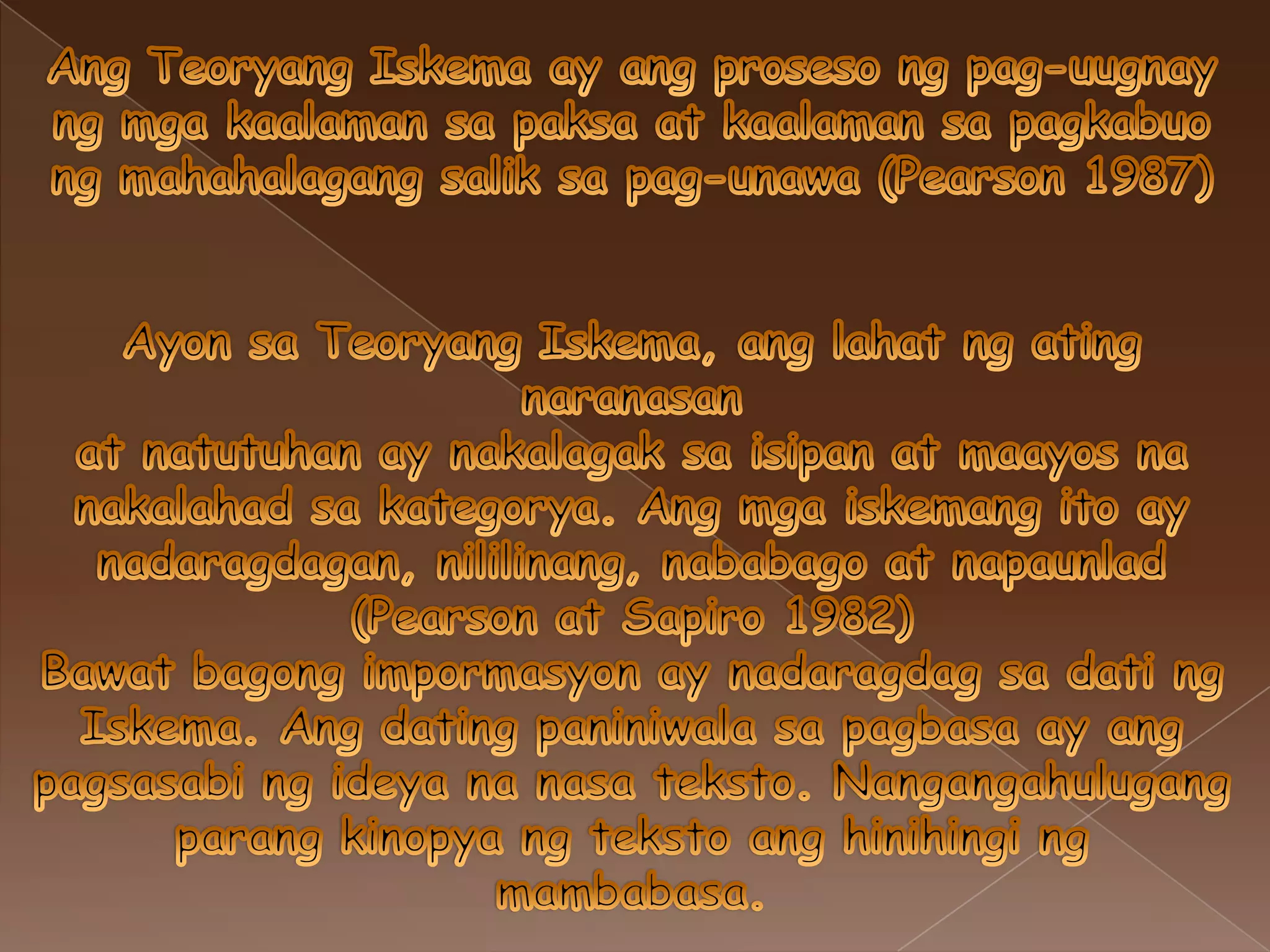 Teoryang iskema | PPTX