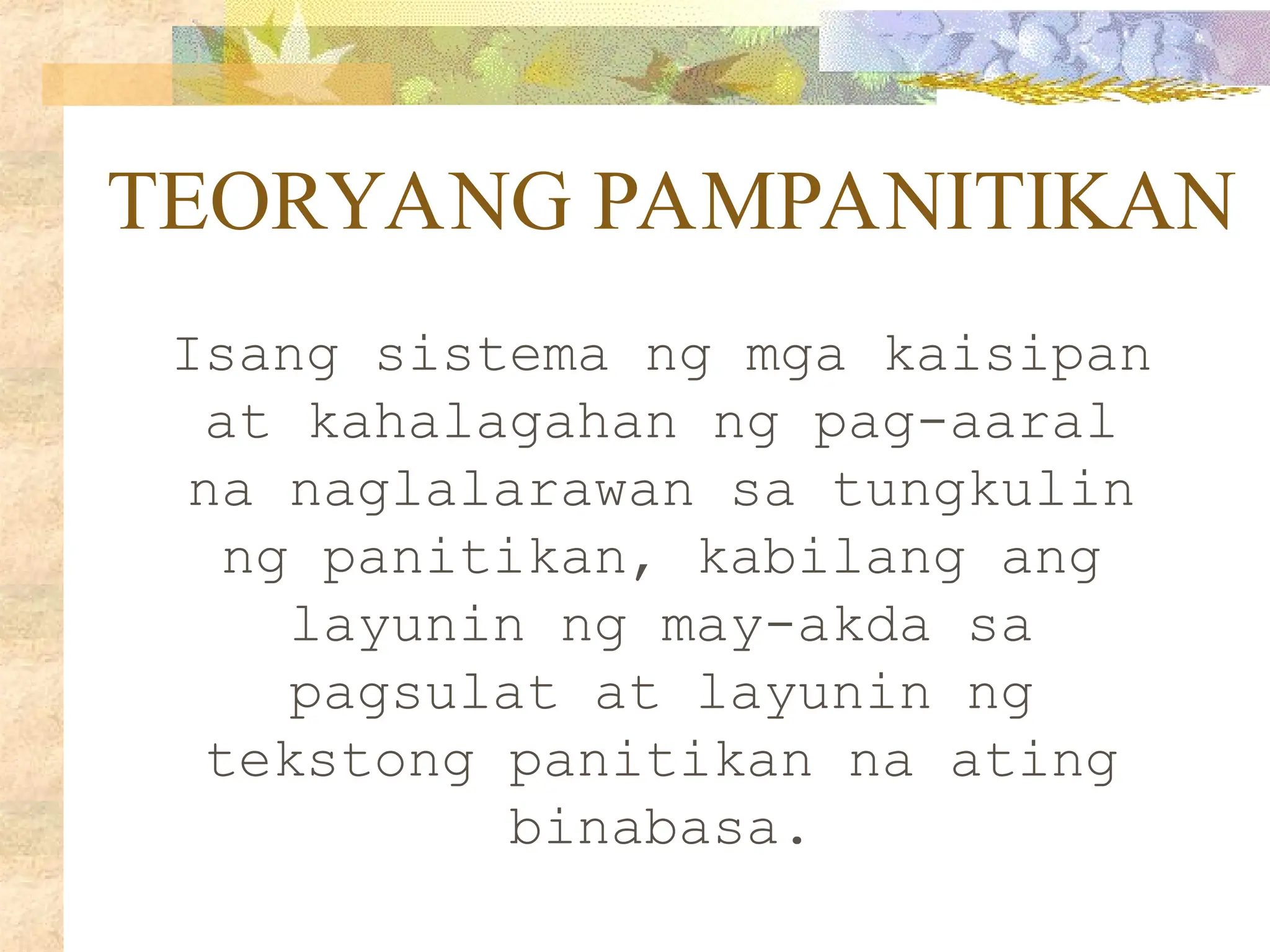 teoryang pampanitikan sa Junior High Filipino.ppt
