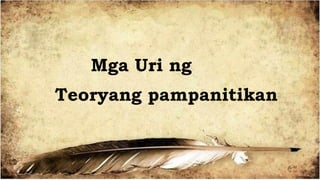 Teoryang Pampanitikan-Aralin sa Filipino 10.pptx