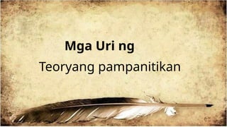 Teoryang Pampanitikan-Aralin sa Filipino 10.pptx