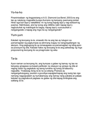 Teoryang wika | DOCX