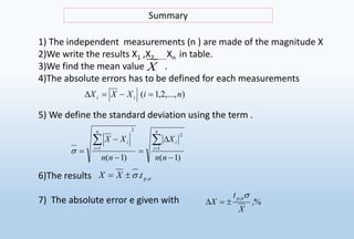 Teory of errors | PPTX