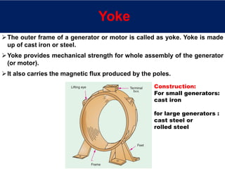 DC GENERATOR eee Principle of Operation of DC Generator Different Parts ...