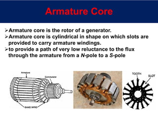 DC GENERATOR eee Principle of Operation of DC Generator Different Parts ...