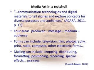 Tep320 tutorial 3 media arts | PPT