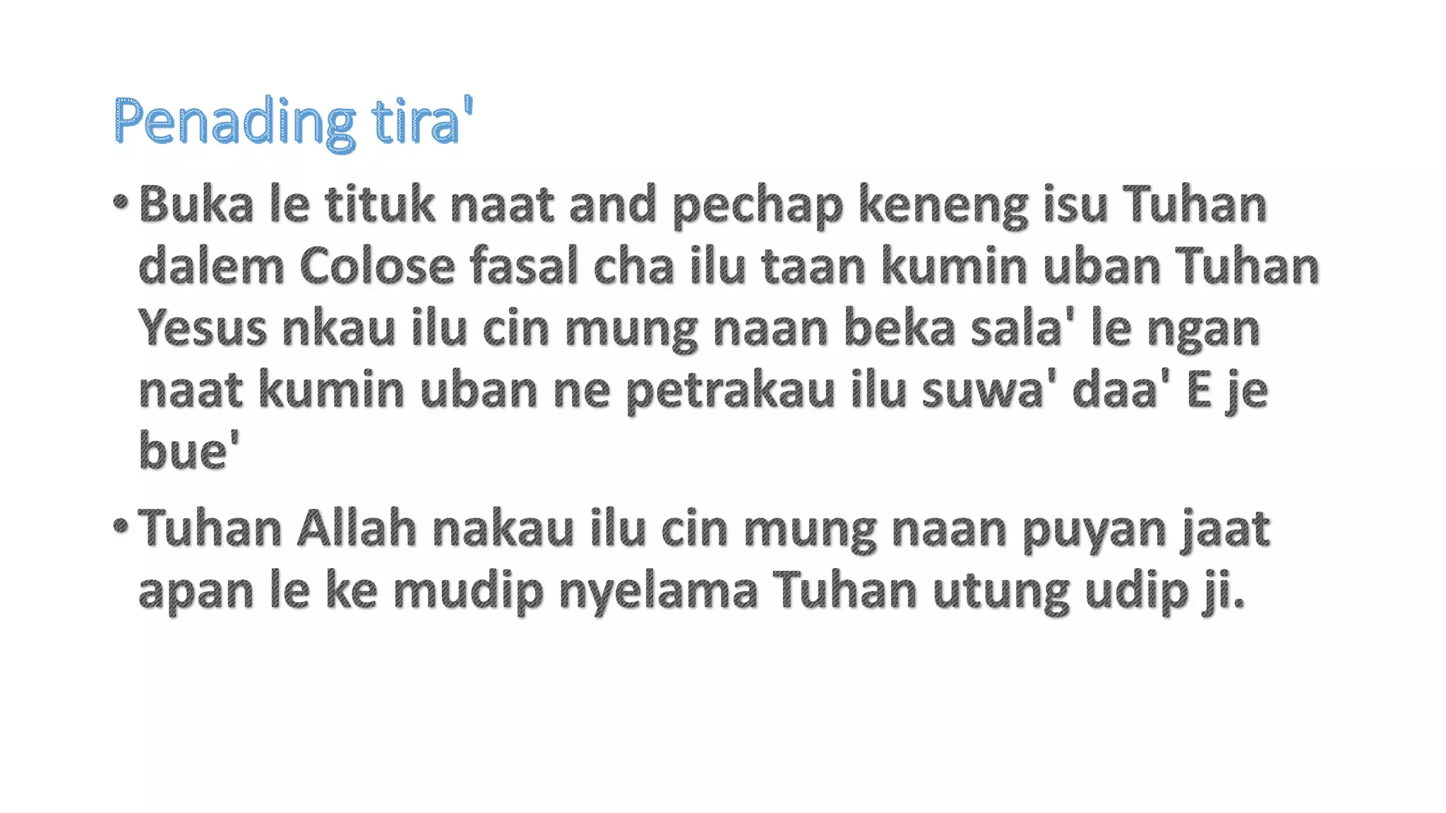 Tepai je maren lan | PPTX