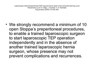 TEP Learning Curve | PPT