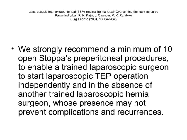 TEP Learning Curve | PPT | Physical Therapy | Wellness