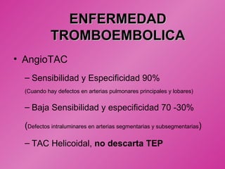 HCM - Neumonologia - Tromboembolismo Pulmonar | PPT
