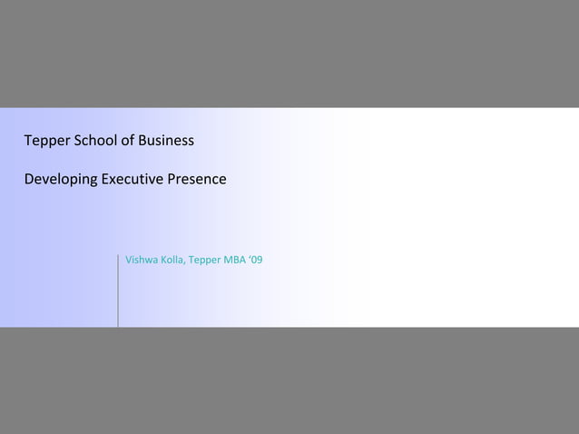 Developing Executive Presence | PPTX