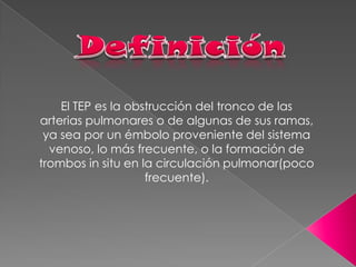 TEP (Tromboembolismo pulmonar)ppt | PPTX