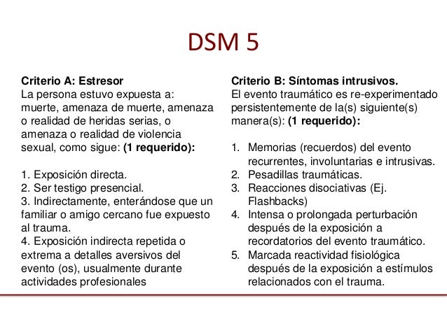 Trastorno De Estres Postraumatico Dsm V - Descargar Pdf