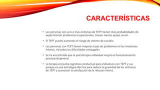 Trastorno del estrés pos traumático adulto | PPTX